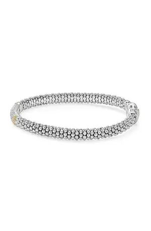 Lagos Diamond Lux Caviar Bracelet - Silver/diamond