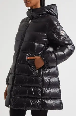 Moncler Courcelles Down Hooded Coat - Black