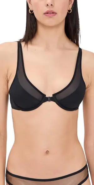 Wolford Front Close Plunge Bra - Black