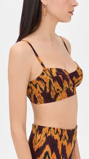 Ulla Johnson Zahara Bikini Top - Terra
