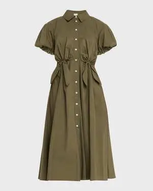 knee length dresses for ladies Barbour Fern Midi Dress - Hessian Tartan