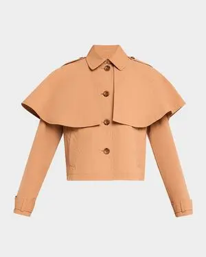 Ulla Johnson River Layered Jacket With Removable Cape - Mesa