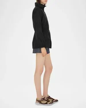 Burberry Check-trim Technical Zip Jacket - Black