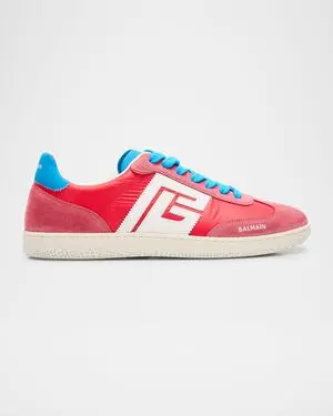Balmain Swan Low-Top Sneakers Redblu
