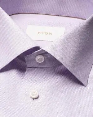 Eton Apos;s Elevated Textured Supima 120 Slim-fit Dress Shirt - Lt Prple