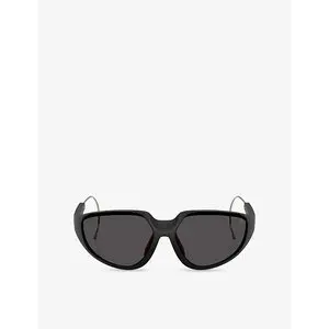 Moncler Laszer Oval-frame Sunglasses - Black