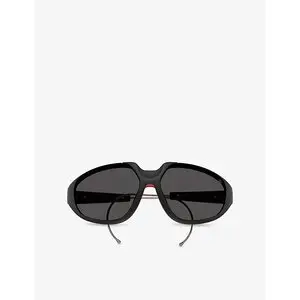 Moncler Laszer Oval-frame Sunglasses - Black