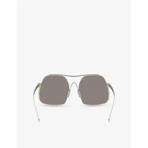 Miu Miu Square-frame Metal Sunglasses - Silver