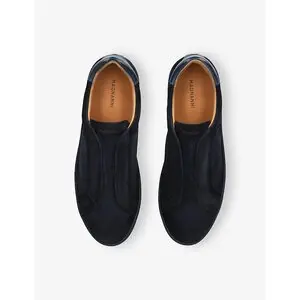 Magnanni Cowes Laceless Suede Low-top Sneakers - Navy