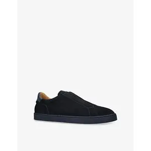 Magnanni Cowes Laceless Suede Low-top Sneakers - Navy