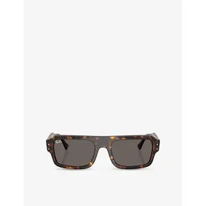Ray-ban Rectangle-frame Tortoiseshell Sunglasses - Brown