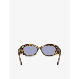 Dolce & Gabbana Oval-frame Acetate Sunglasses - Brown