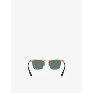 Ray-ban Wayfarer Deluxe Square-frame Metal Sunglasses - Gold