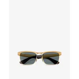 Ray-ban Wayfarer Deluxe Square-frame Metal Sunglasses - Gold