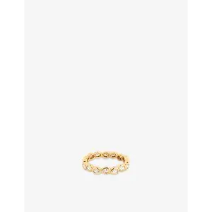 ASTRID & MIYU 18ct Yellow Gold-plated Sterling Silver Pear Eternity Ring - 18ct Gp Silver