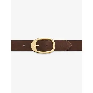 Whistles Suede Buckle Belt - Brown