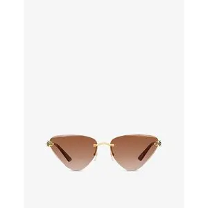 CARTIER Cat-eye Frame Sunglasses - Gold