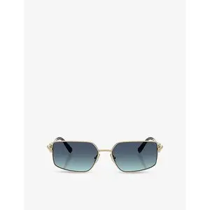 Tiffany & Co. Rectangle Full Rim Sunglasses - Gold