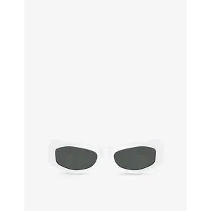 Versace Ve4487 Rectangle-frame Sunglasses - White