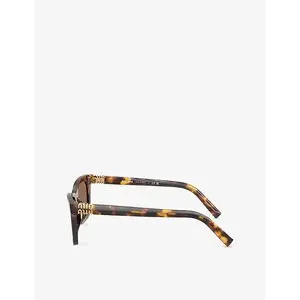 Miu Miu Mu A05s Square-frame Acetate Sunglasses - Brown