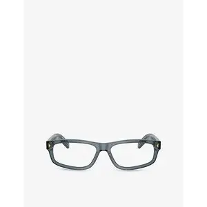 Prada Rectangle-frame Acetate Glasses - Gold