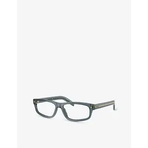 Prada Rectangle-frame Acetate Glasses - Gold