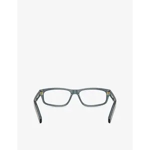 Prada Rectangle-frame Acetate Glasses - Gold