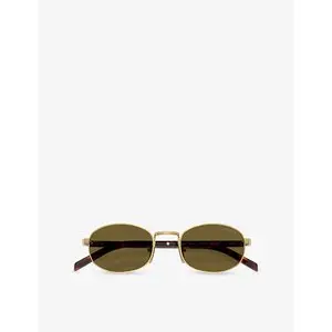 Prada Oval-frame Steel Sunglasses