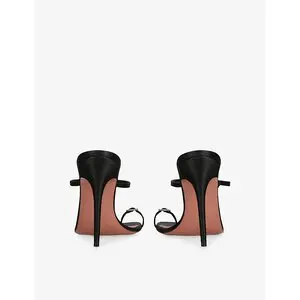 Amina Muaddi Adut Thong 105 Leather Heeled Sandals