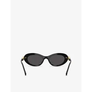 SWAROVSKI Oval-frame Acetate Sunglasses - Black