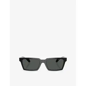 Versace Ve4490u Rectangle-frame Sunglasses - Black