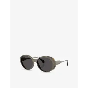 Moncler Round-frame Metal Sunglasses - Grey