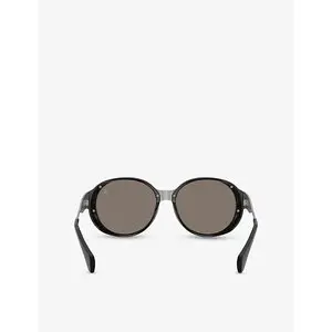 Moncler Me4005t Round-frame Sunglasses - Silver