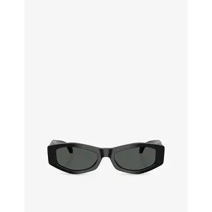 Versace Rectangle-frame Acetate Sunglasses - Black