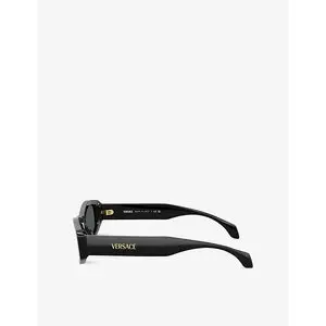Versace Rectangle-frame Acetate Sunglasses