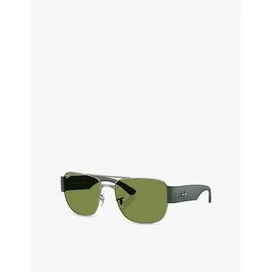 Ray-ban Square-frame Metal Sunglasses - Silver