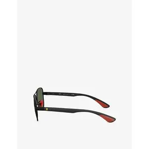 Ray-ban Square-frame Metal Sunglasses - Black