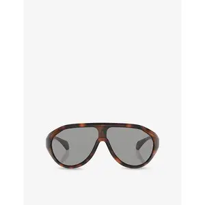 Moncler Me8009u Bombolle Tortoiseshell Oval Sunglasses - Brown