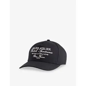 BELIER Atelier Embroidered Cotton Cap - Black