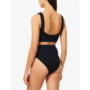 Hunza G Jamie Twist Seersucker Bikini Set - Black