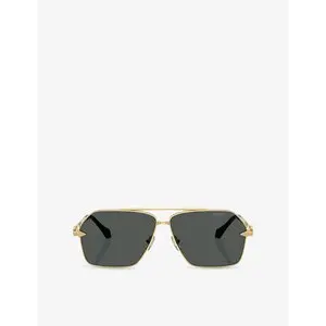 Versace Ve2284 Irregular-frame Sunglasses - Gold