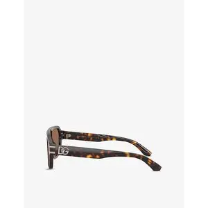 Dolce & Gabbana Dg4507 Pilot-frame Sunglasses - Brown