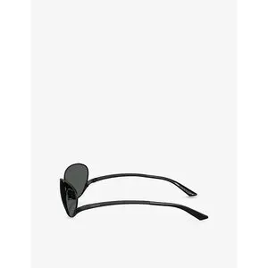 Versace Ve2285 Oval-frame Sunglasses - Black