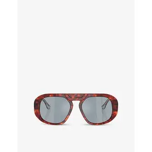 FERRARI Pillow-frame Acetate Sunglasses - Brown