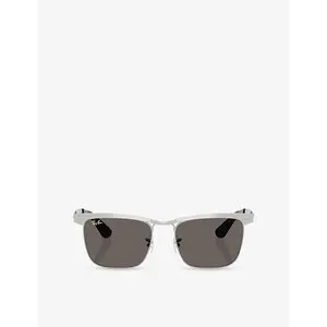 Ray-ban Rb3875 Wayfarer Square Sunglasses - Silver