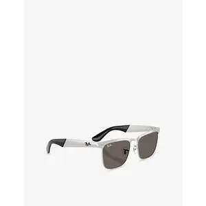 Ray-ban Rb3875 Wayfarer Square Sunglasses - Silver