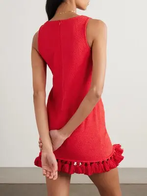 CAP D’ANTIBES Tasseled Cotton-terry Mini Dress