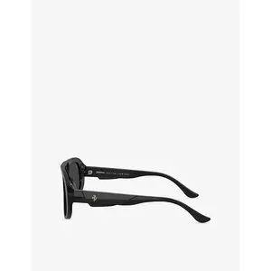 FERRARI Pillow-frame Acetate Sunglasses - Black