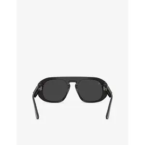 FERRARI Pillow-frame Acetate Sunglasses - Black