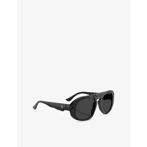 FERRARI Pillow-frame Acetate Sunglasses - Black